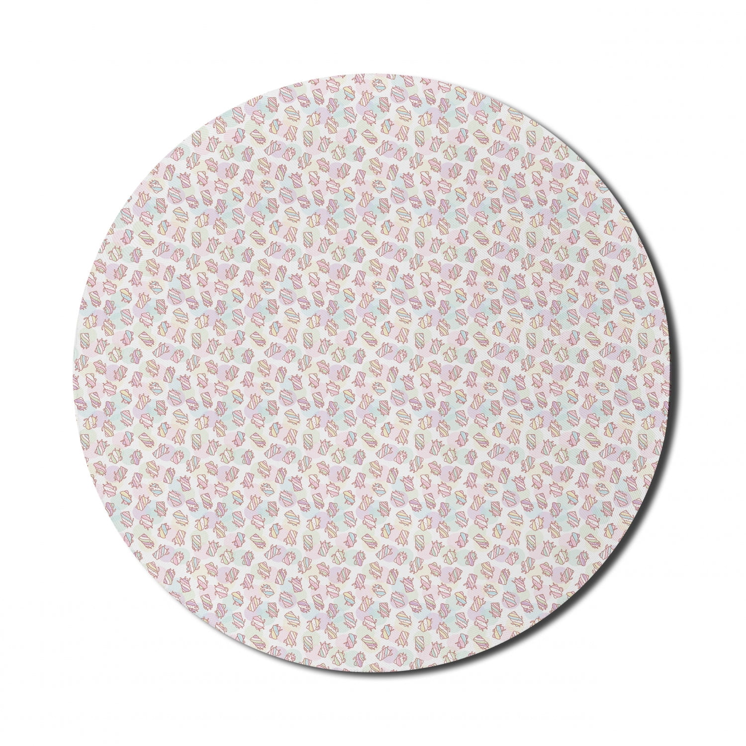 Cartoon Mouse Pad for Computers, Pastel Colorful Marshmallow Characters ...