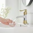 Waterfall Single Handle Single Hole Low-Arc Bathroom Faucet Bathroom ...