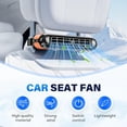Car Seat Headrest Cooling Fan 3 Speed USB Powered Quiet Fan for Driver ...