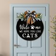 Welcome Sign Hanger Wreath You Like Dogs/Cats Decoration Plaques for ...