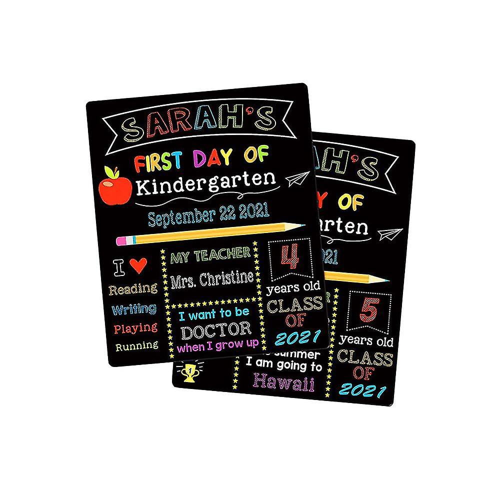 Primer día de la escuela pizarra primer y último día de la escuela foto ...