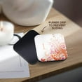 3drose, Letter L on Pretty Pink N Orange Swirls, Set of 4 Coasters ...