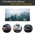 Misty Foggy Fir Forest Mountain License Plate Personalized License ...