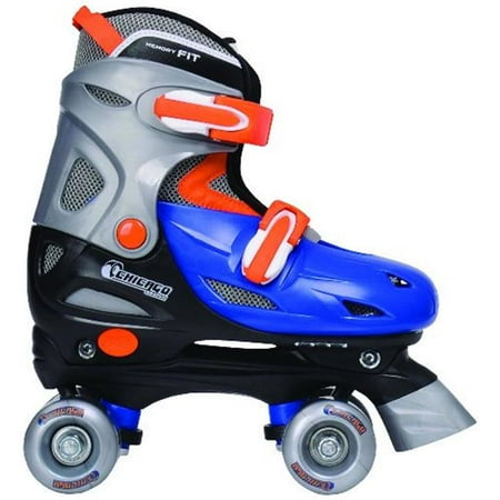 Chicago Skates CRS215-MD Boys Medium Adjustable Quad Skate, Silver ...