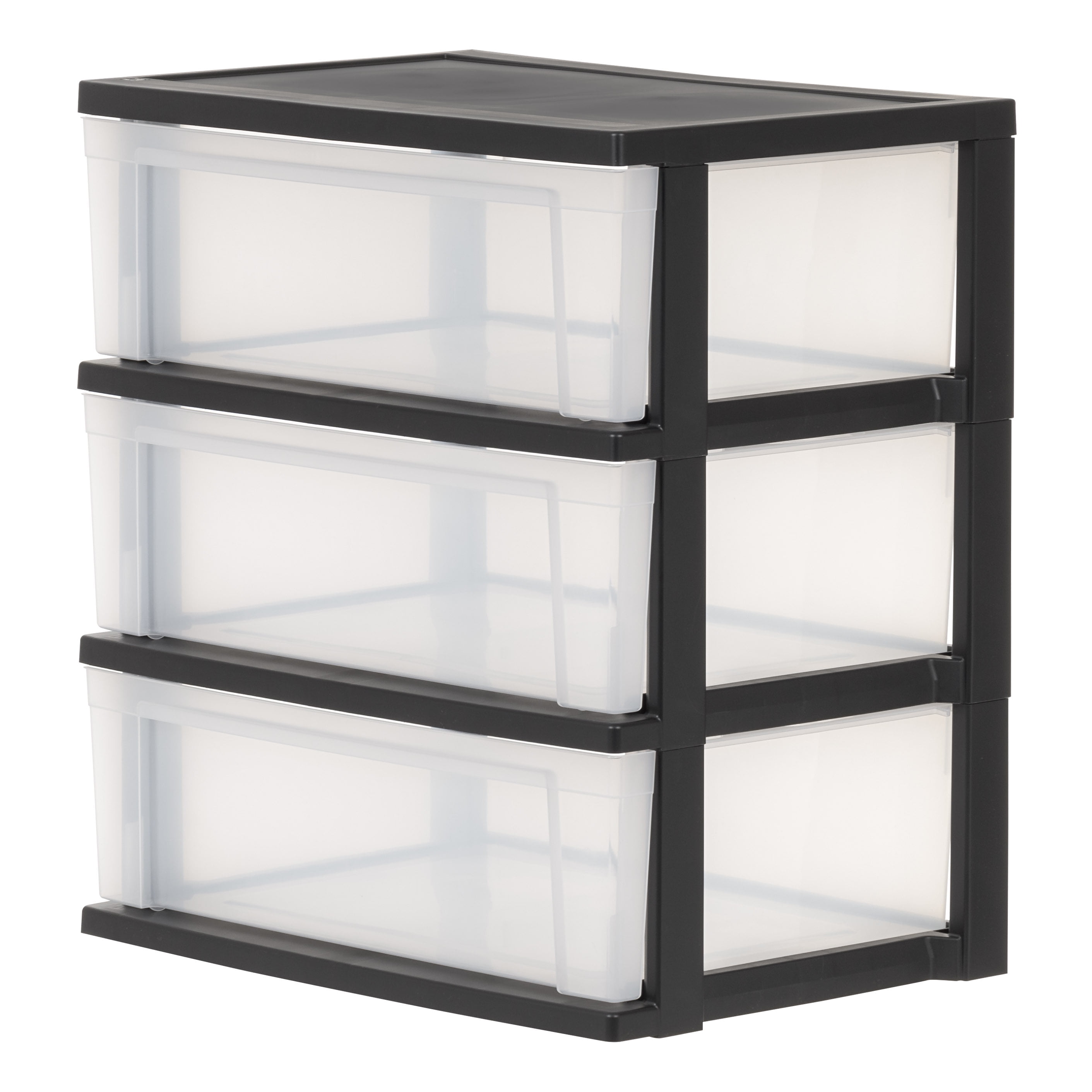 IRIS USA 3-Drawer Wide Plastic Storage Drawer, Black, Set of 2 Best ...