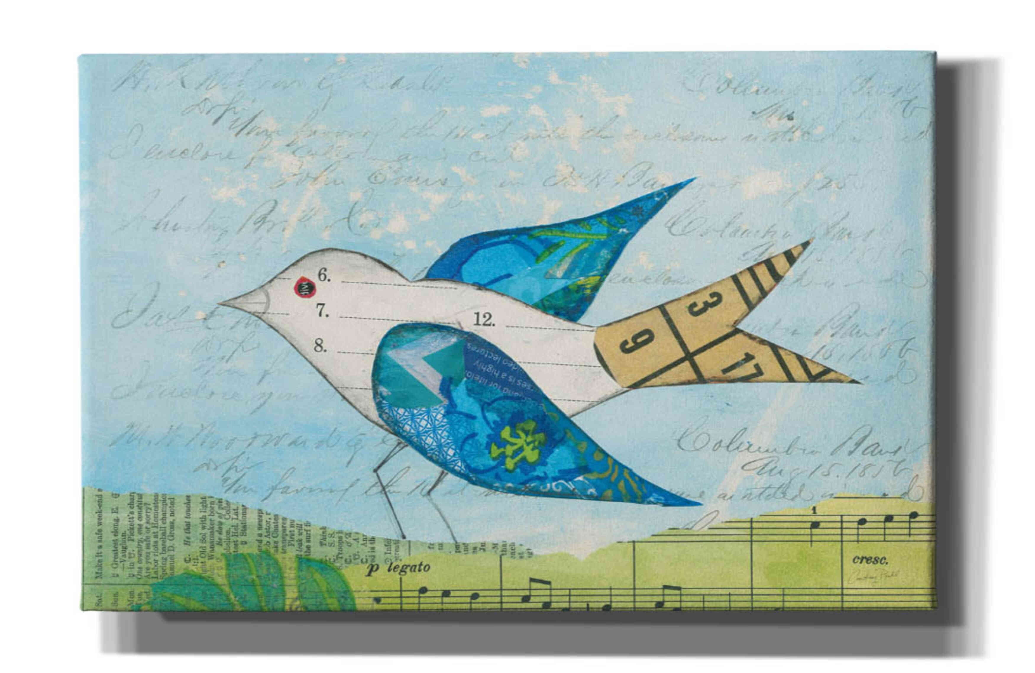 Epic Graffiti 'Flutter IV by Courtney Prahl, Canvas Wall Art, 40"x26 ...