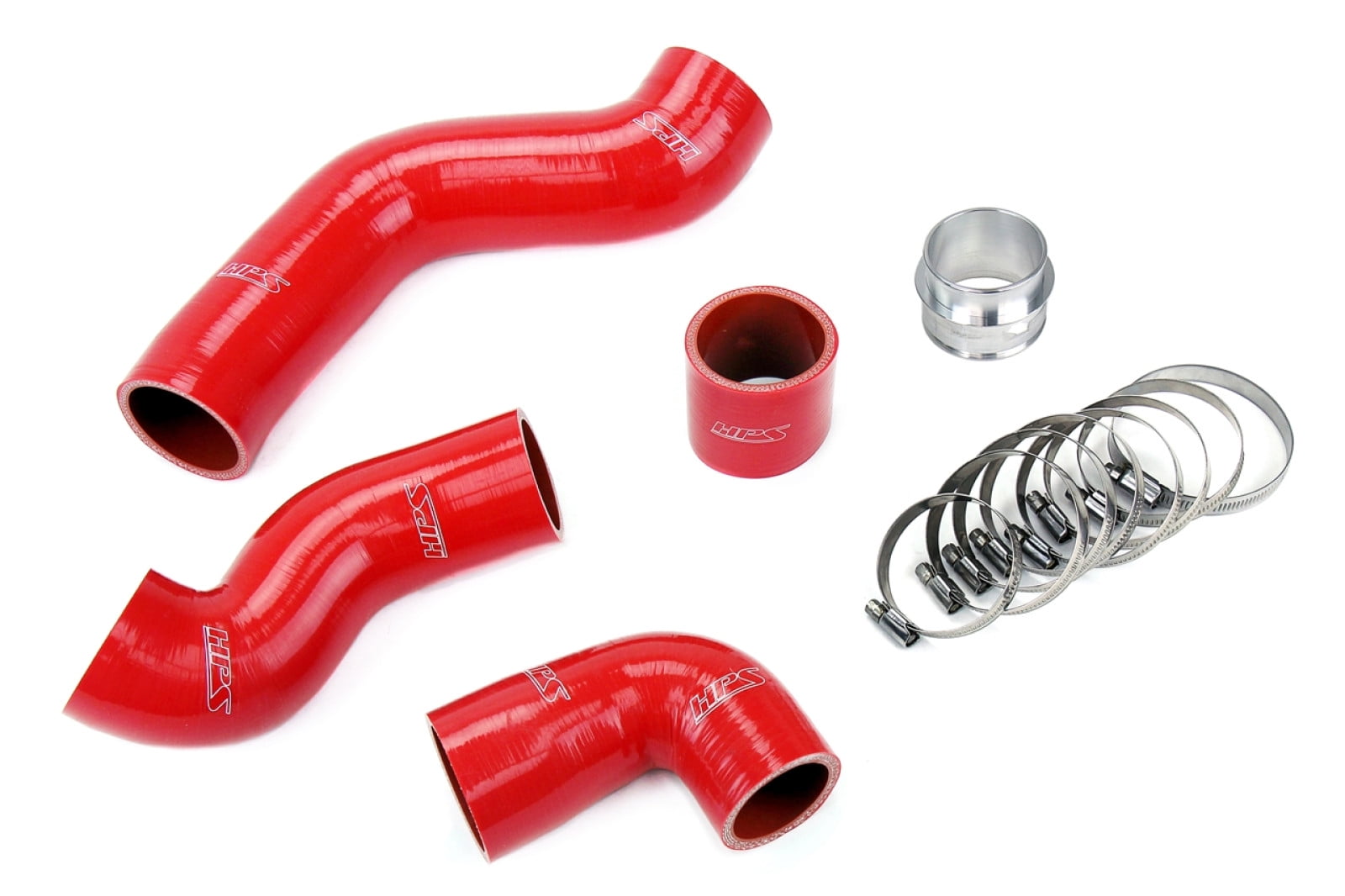 HPS Red Reinforced Silicone Intercooler Hose Kit for Volkswagen 99-06 ...