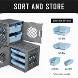 UbeCube Stackable Modular Collapsible Storage Crate, Gray - Walmart.com