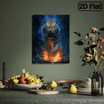 500pcs, DIY Paper Puzzle: Burning Blue Flame Tiger, a Fierce And ...