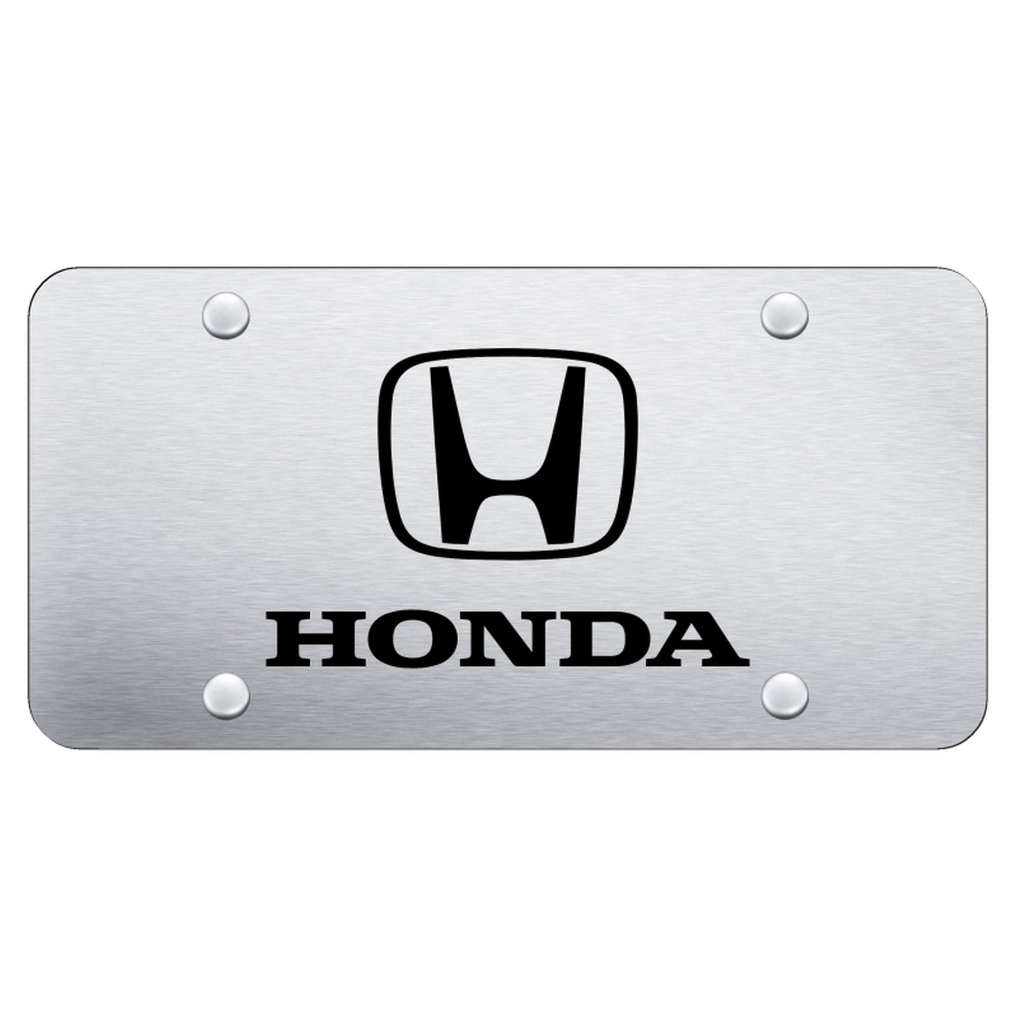 Honda Laser Etched Logo License Plate (Brushed Chrome) - Walmart.com