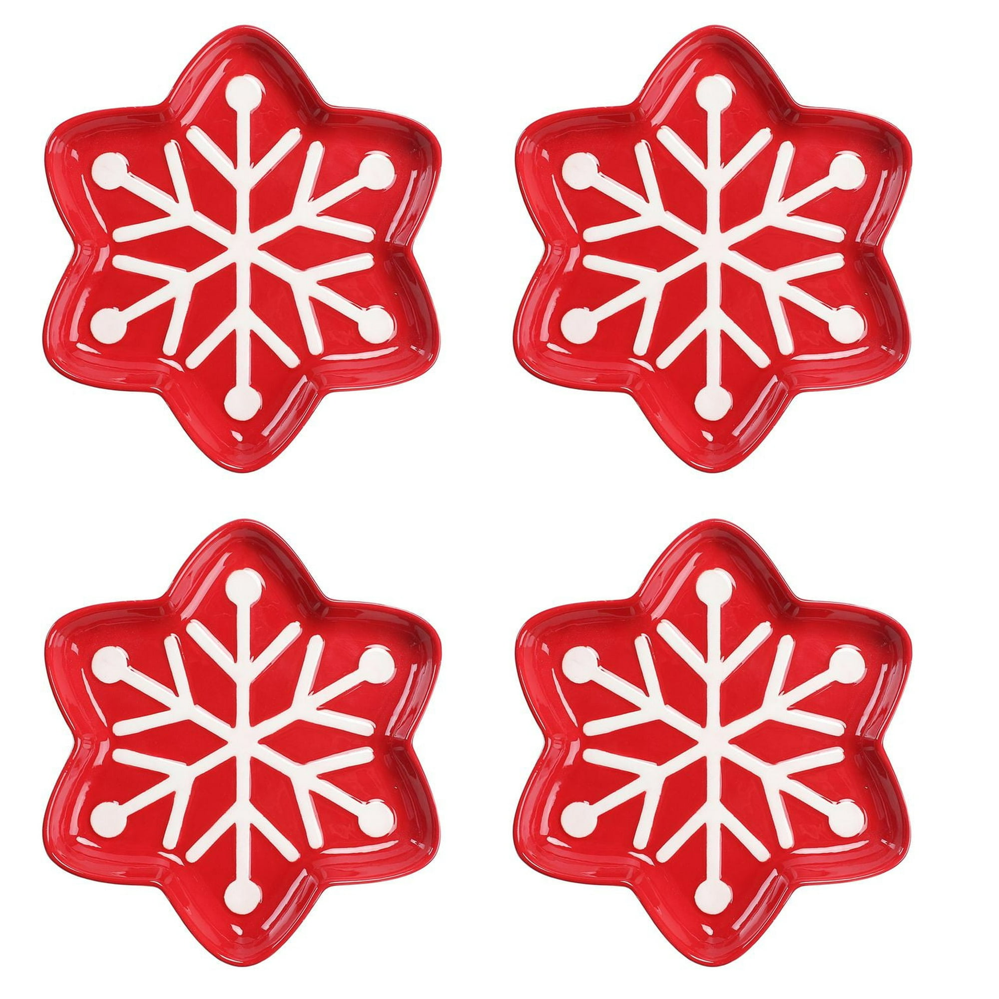 Click here for Holiday Time Snowflake Appetizer Plate  4-Piece prices