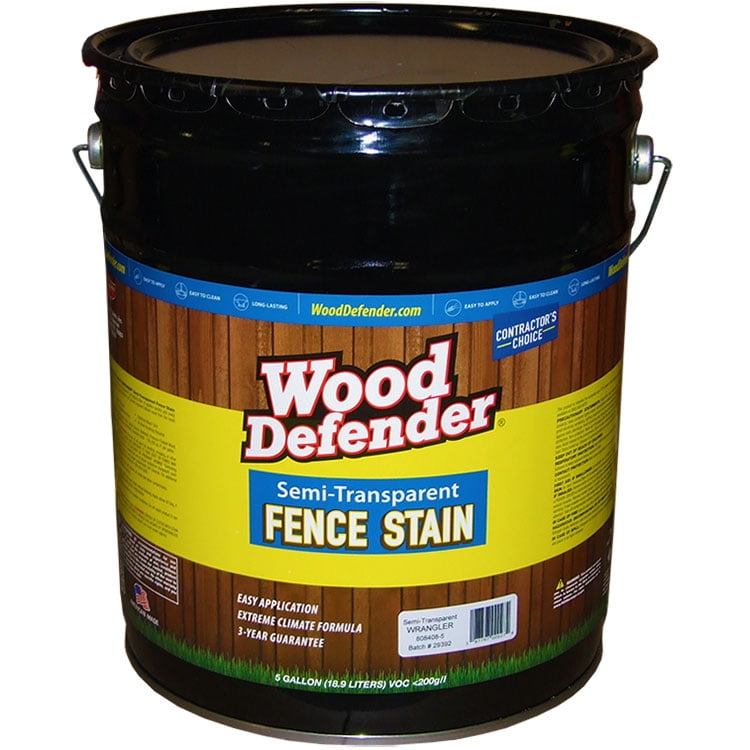 Wood Defender Semi-transparent Fence Stain WRANGLER 5-gallon - Walmart ...
