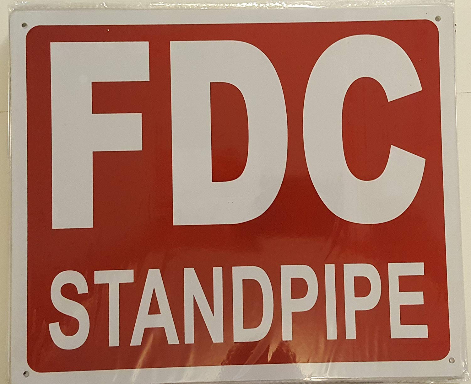 FDC STANDPIPE SIGN - (Aluminium Reflective , RED 10x12) - Walmart.com