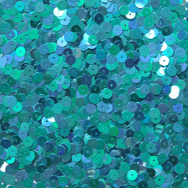 Aqua Blue Sequins 6mm Metallic Iris Rainbow Made in USA - Walmart.com