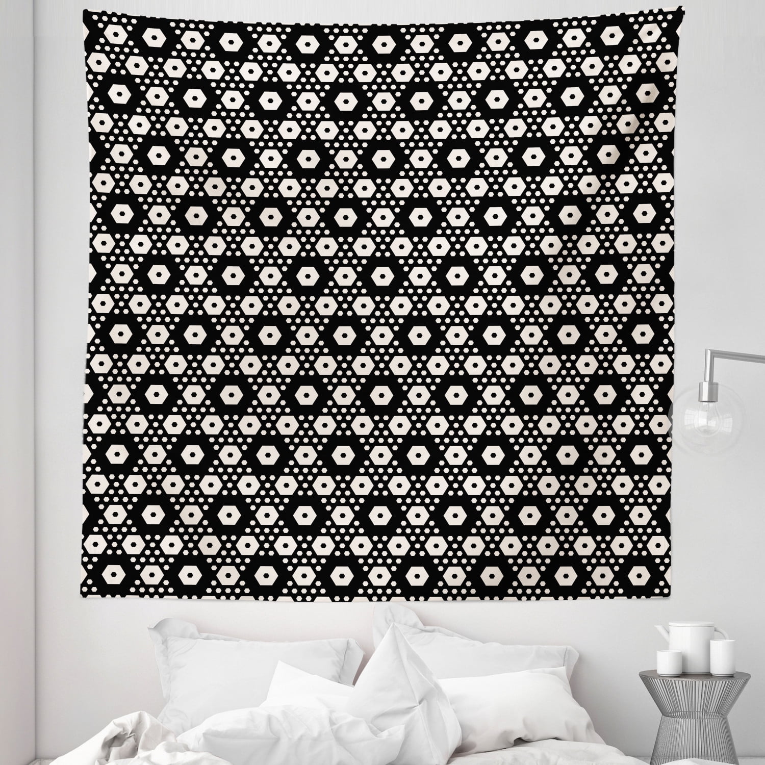 Geometric Tapestry, Symmetric Pattern Big and Small Hexagon Forms ...