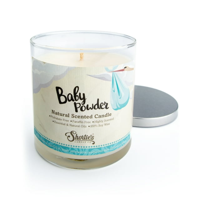 Baby Powder Scented Natural Soy Candle, Essential Fragrance Oils, 100% ...