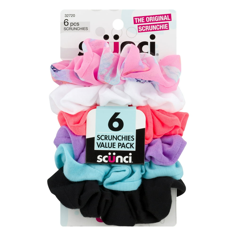 scunci - Scunci Scrunchies, 6.0 CT - Walmart.com - Walmart.com