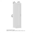 Bowery Hill Tall Narrow Storage Cabinet with Door in White - Engineered ...