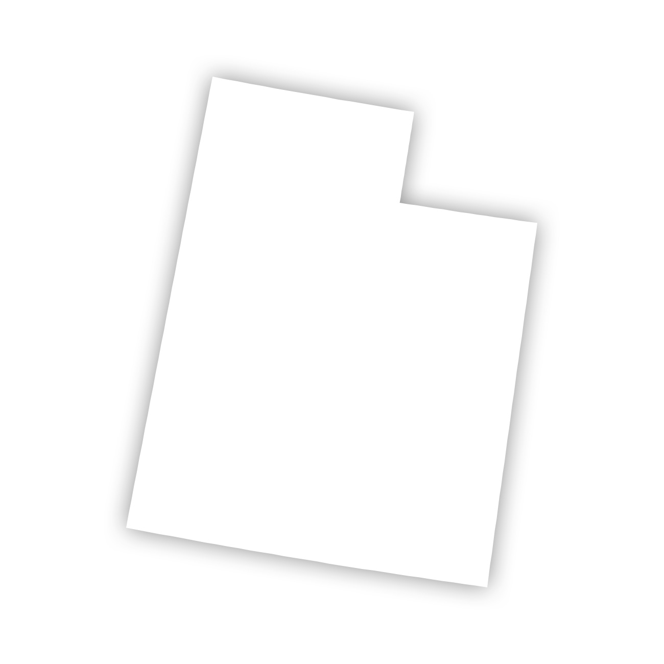 Utah Shaped Sticker Decal Die Cut - Self Adhesive Vinyl - Weatherproof ...