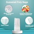 AMZ Supply Gusseted Poly Bags 8 x 3 x 15. Clear Polyethylene Bags ...
