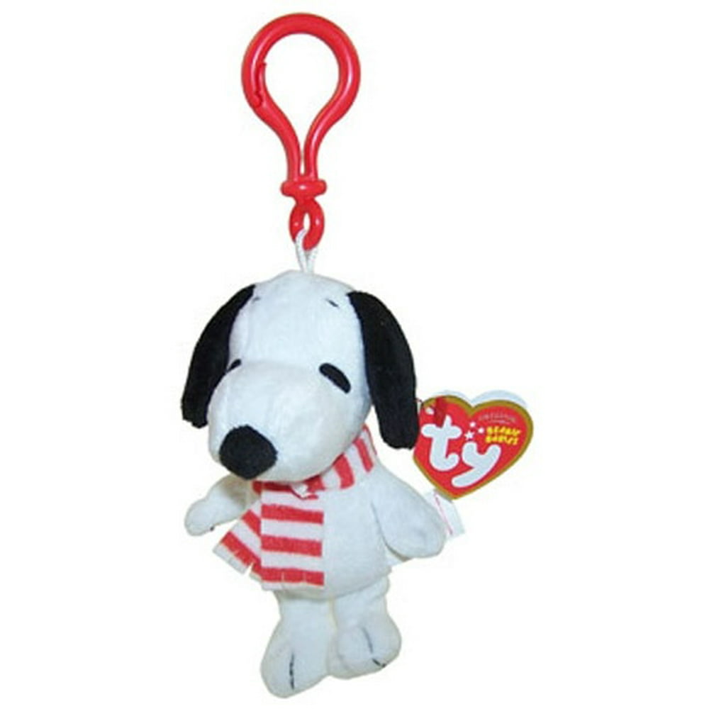 TY - TY Beanie Baby - SNOOPY the WINTER Dog ( Red & White Scarf ...