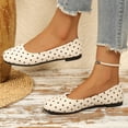 Bkhluea Women Polka Dot Fabric Round Toe Slip On Ballet Flats ...