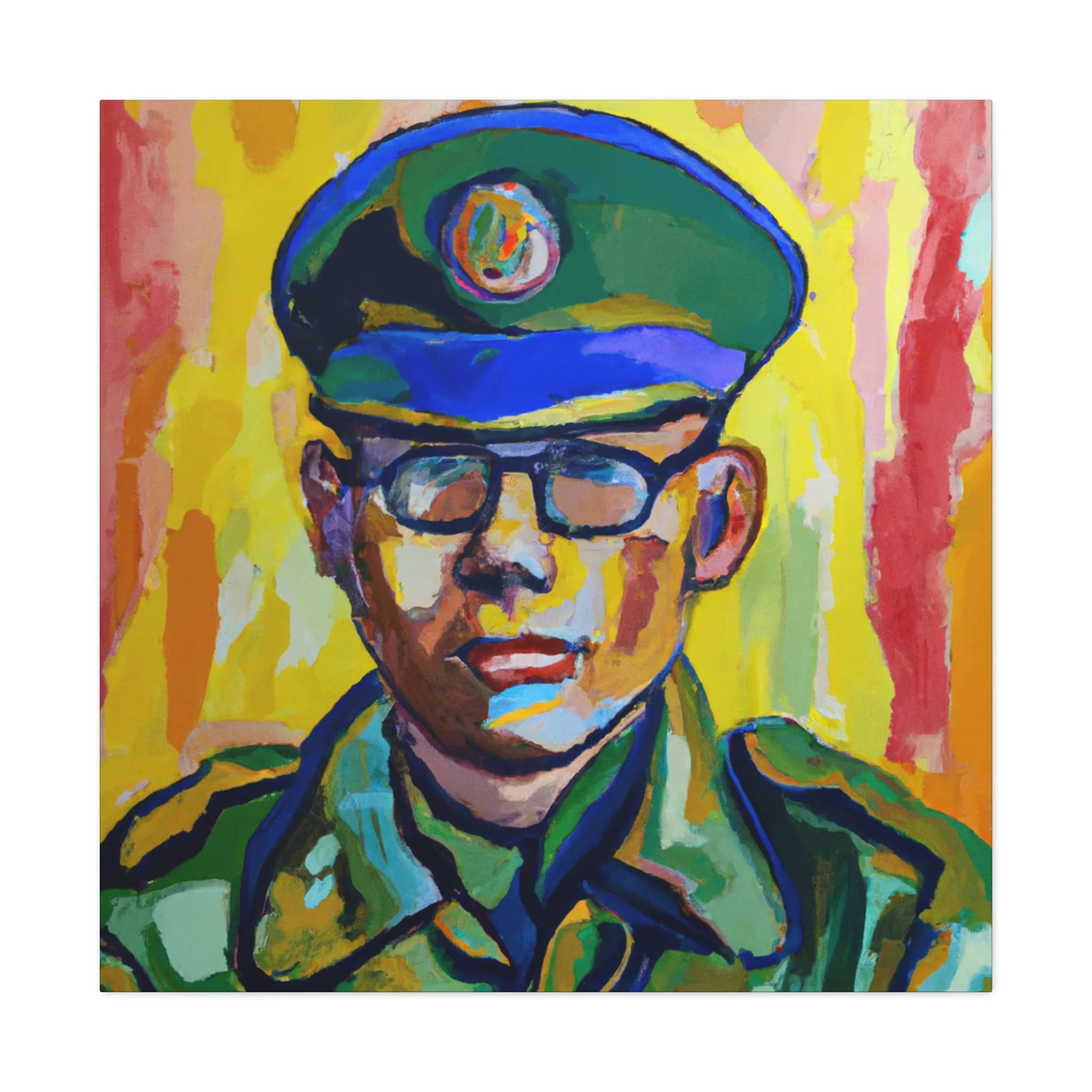 Soldier of Colorful Valor - Canvas - Walmart.com