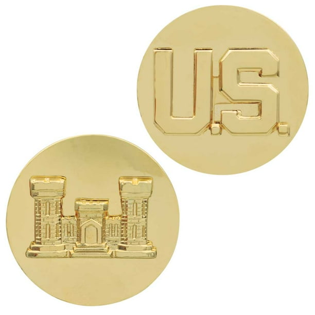 Army Engineer Branch Insignia Enlisted with US Insignia - Walmart.com ...