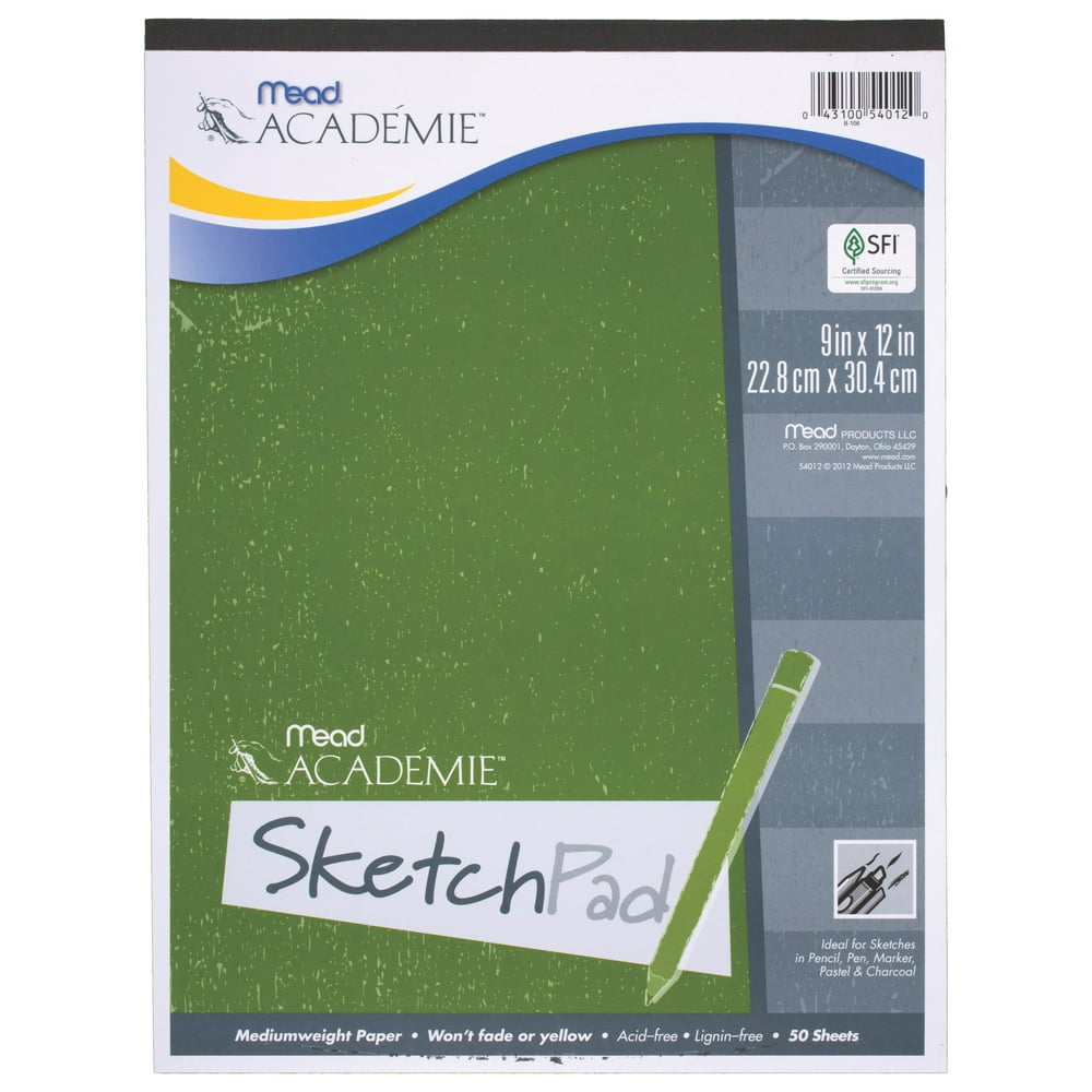 Mead Academie Sketch Pad, White - Walmart.com - Walmart.com
