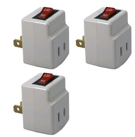 Single Port Power Adapter for Outlet with On/Off Switch to be Energy ...