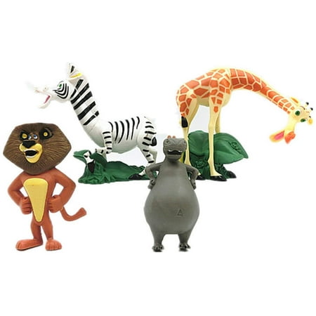 Madagascar Animal Figure Zoo Lion Zebra Giraffe Anime Collection ...