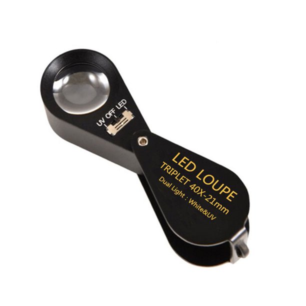 Lupas de mano 40X con lupa de verificación de joyería UV LED Ehuebsd Para estrenar | Bodega ...