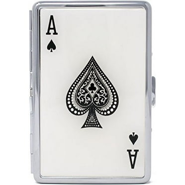 Silver Metal-Plated Compact Cigarette Case & Stash Box (7X 100s Size ...