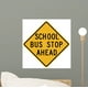 School Bus Stop Ahead Wall Decal by Wallmonkeys Peel and Stick Graphic ...