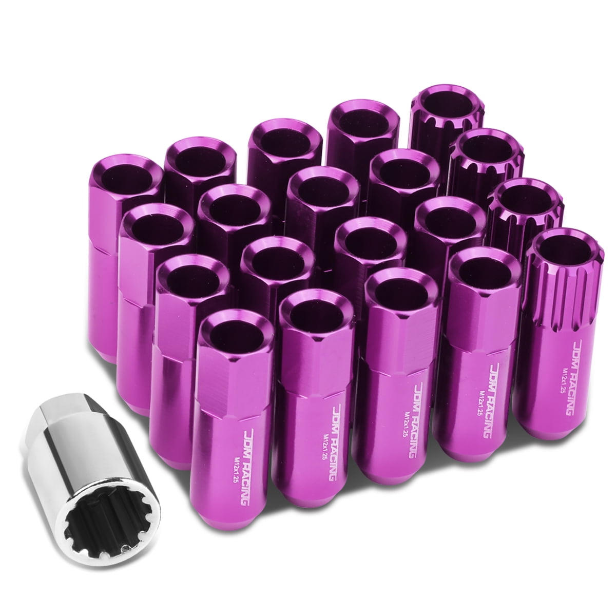DNA Motoring LN-ZTL-9023-125-PP 16 Piece M12 x 1.25 Aluminum Alloy ...
