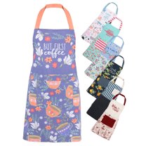 Mainstays Chef Kitchen Apron, 28" x 32" Coffee Cotton Bib Apron with ...
