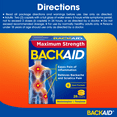 Backaid Maximum Strength Back Pain Reliever, 6-Hour Formula, Aspirin ...