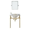 Water Creation Empire 60" Double Plastic Wash Stand in Chrome and Clear ...