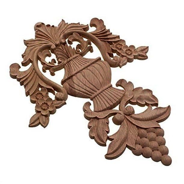 Miniature Wooden Vintage Wood Carved Corner Decal Wall Lamp Home ...