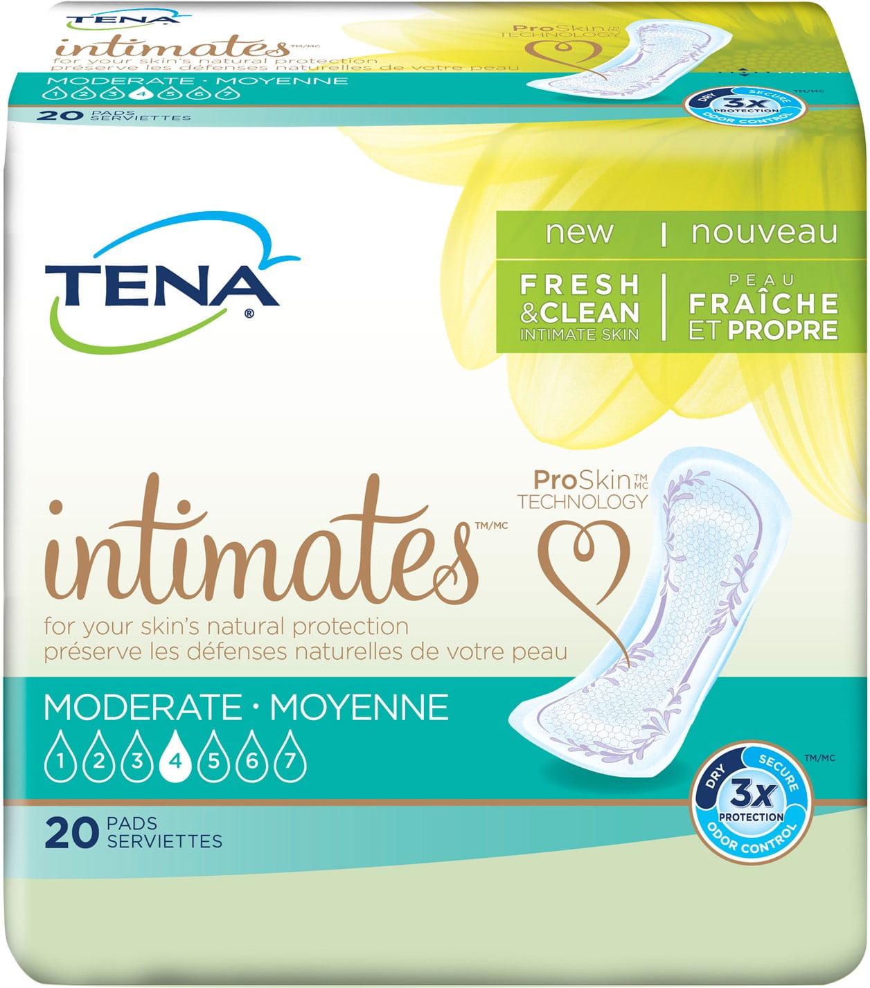 Tena Intimates Moderate Regular Incontinence Pad Panty Liners for Women ...