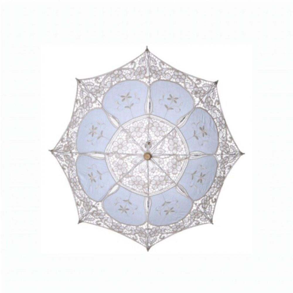 Cotton Embroidery Bridal Umbrella Lace Parasol Umbrella Decorative ...