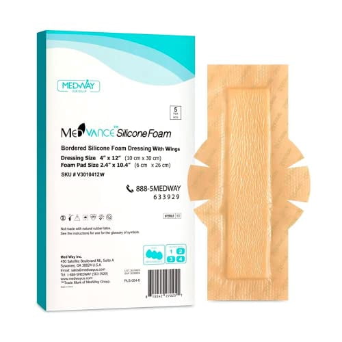 MedVanceTM Silicone - Bordered Silicone Adhesive Foam Dressing, Post ...
