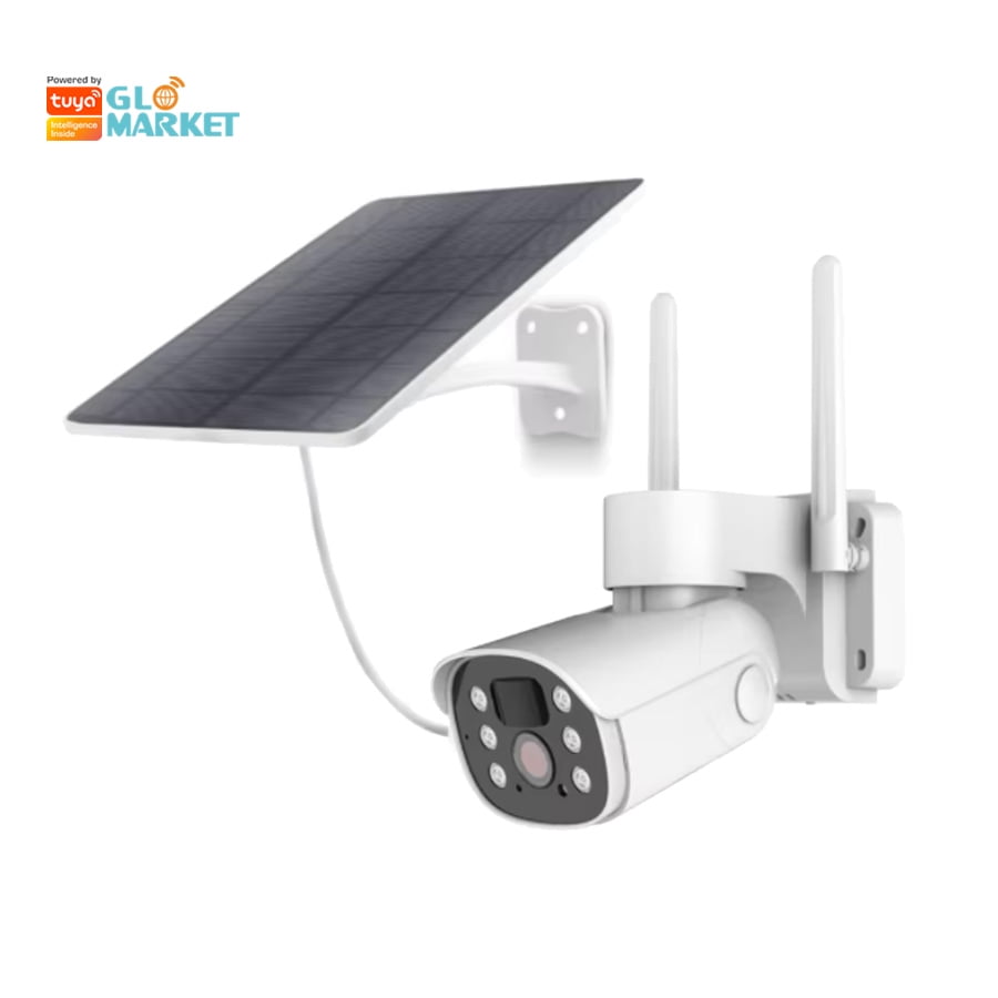 TRIDENT Home Bullet Camera Solar Powered AI Human Detection Automatic ...