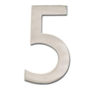 Solid Cast Brass 5 in. Antique Brass Floating House Number 4 - Walmart.com
