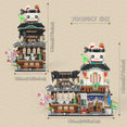 Mini Building Blocks Toys, Japanese Street View Izakaya Shop, MOC Creative Model Set, 789 PCS ...