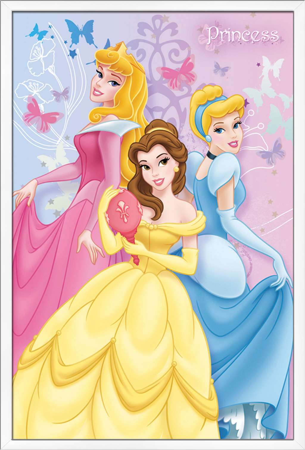 Disney Princess - Butterfly Wall Poster, 22.375" x 34", Framed ...