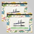 A4 File Binder 2Pack Pouch Pencil Work & Study File Pouch Vibrant Dino ...