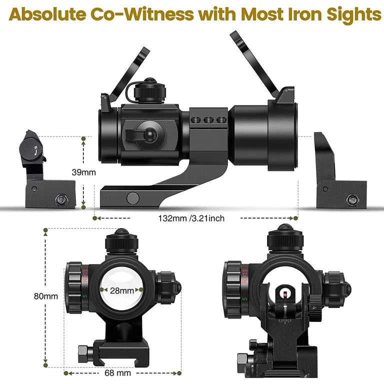 Dual Aperture Flip Up Sight Fixed Backup Iron Sight With Picatinny Rail ...