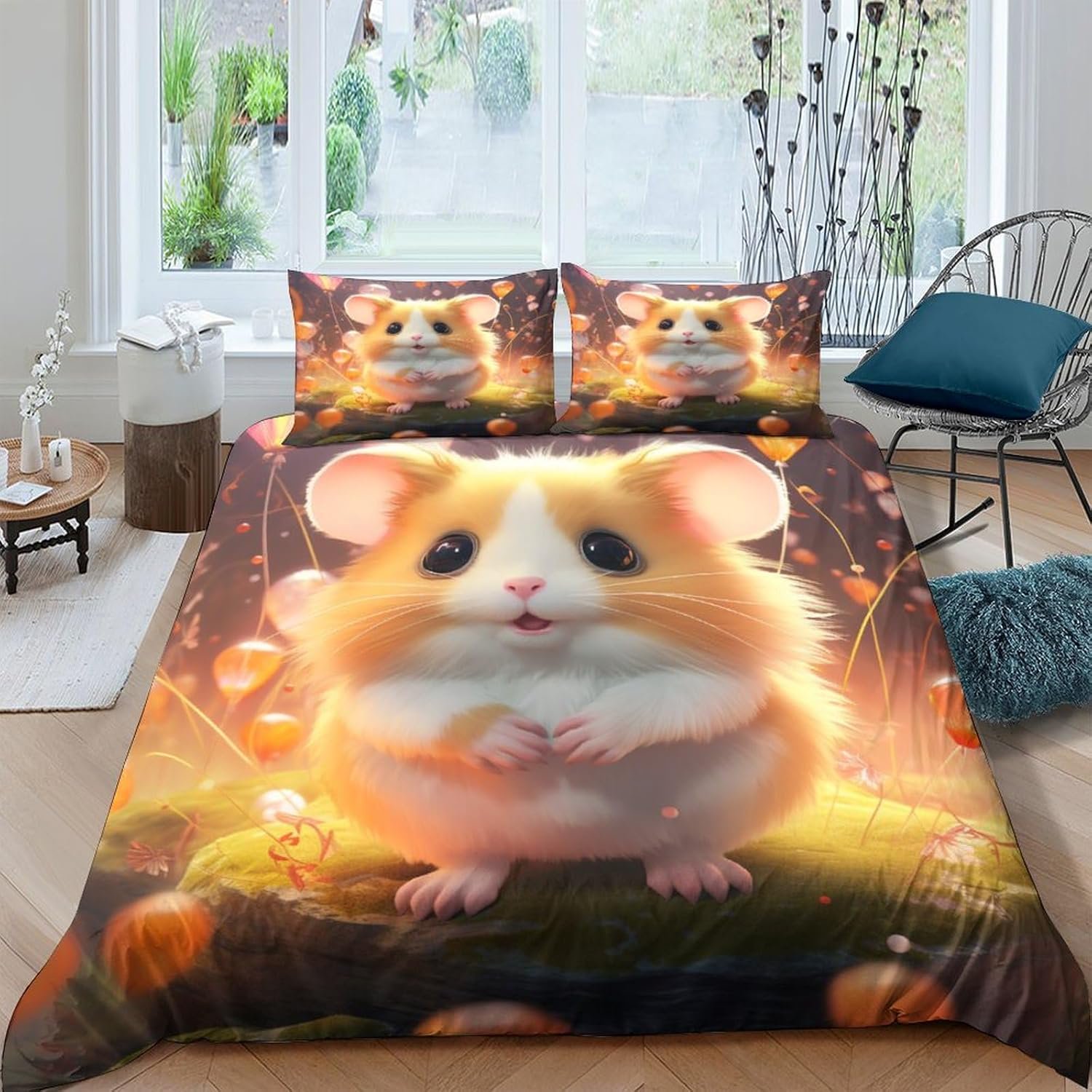 Click here for Yingd Cute Hamster Duvet Cover Set Soft Microfiber... prices