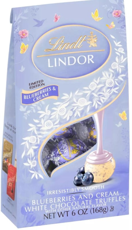 Lindt Lindor Easter Blueberries and Cream with White Chocolate Truffles ...